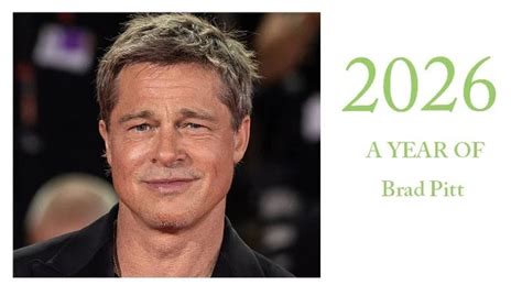 Brad Pitt 2026 Landscape Desktop Calendar £9 98 Picclick Uk