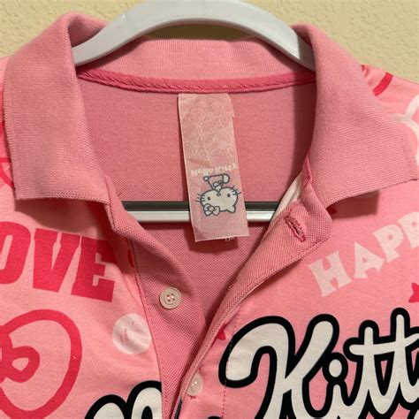 Pink Hello Kitty Polo Shirt Dress With Sweet Dessert Depop