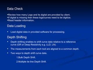 Well Log Data Processing PPT