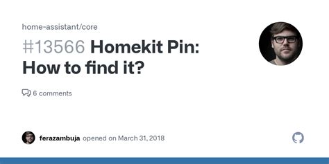 Homekit Pin How To Find It · Issue 13566 · Home Assistant Core · Github