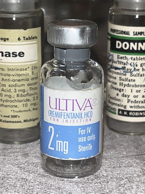 Vintage Remifentanyl Ultiva Surgical Vial Robscuredrugs