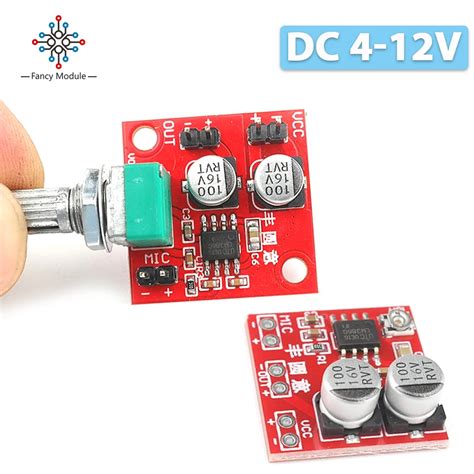 Lm386 Electret Microphone Amplifier Board Dc4 12v Earphones Small Power