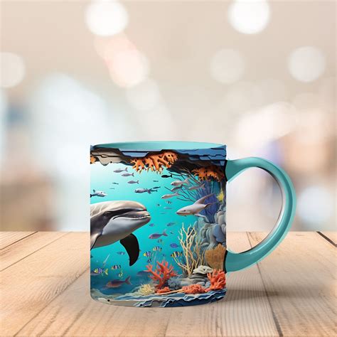 Orca Whale Mug Seamless 3d Wrap File 11oz 15oz Mugs High Quality