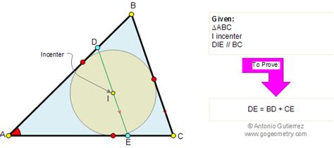 Go Geometry Problem 378 Triangle Incenter Parallel To A Side Angle