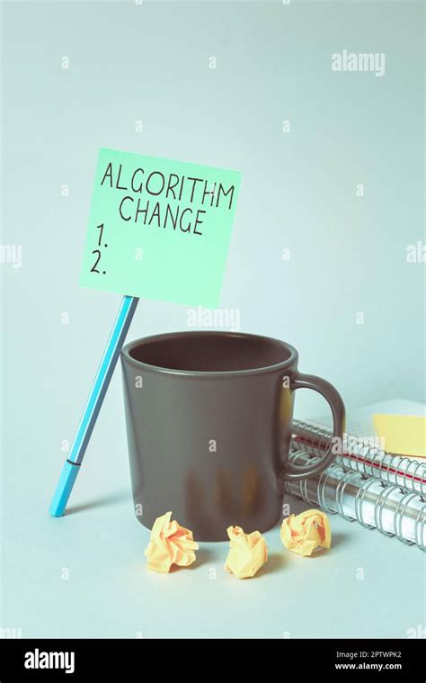Text Showing Inspiration Algorithm Change Word Written On Change In