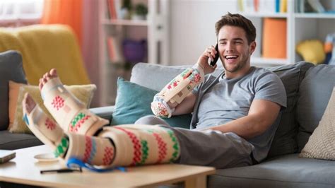 A Man Talking On A Cell Phone While Talking On A Phone Premium Ai