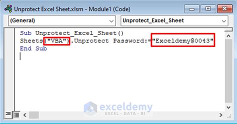 How To Unprotect Excel Sheet With Password Using VBA 3 Quick Methods