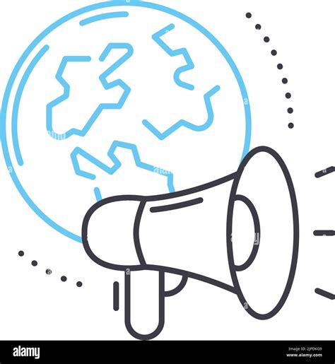 Loudspeaker Line Icon Outline Symbol Vector Illustration Concept Sign Stock Vector Image