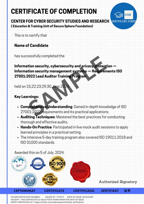 ISO Lead Auditor Training Certification Program Center