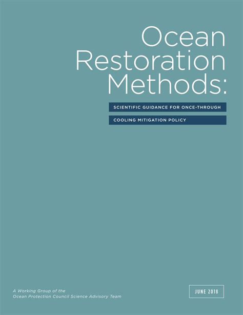 Pdf Ocean Restoration Methods · Definitions And The Framework For