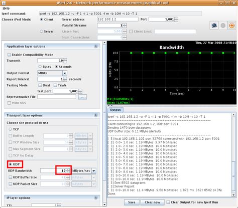 Command Center Iperf Measure The Bandwidth