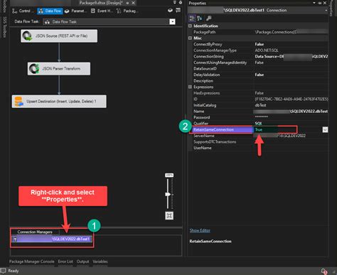 How To Fix SSIS ADO NET ConnectionTimeout Error By Enabling RetainSameConnection SSIS
