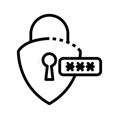 Secure Your Data With A Lock Icon Design Stock Illustration