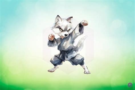 Kung Fu Wolf Clipart PNG Graphic By Quoteer Creative Fabrica
