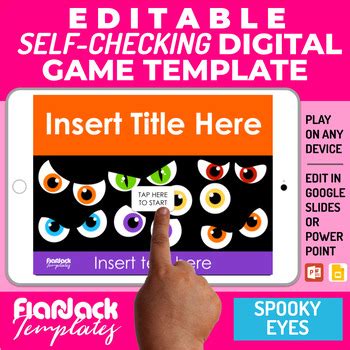 Google Slides PPT Game Template Editable Digital Self Checking