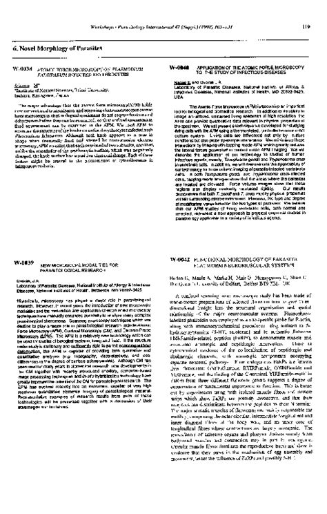 Pdf Functional Morphology Of Parasitic Flatworm Neuromuscular Systems Aaron Maule