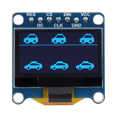 Waveshare 0 96 Oled Displej Modrá 128×64 Bez Dotyku Spi I2c
