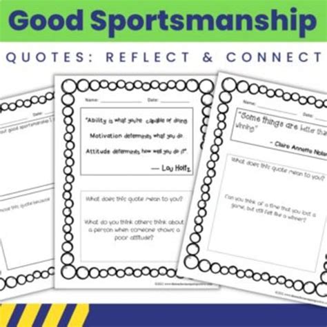 Good Sportsmanship Worksheets And Whole Class Sorting Activity For Sel
