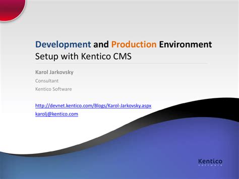 Development And Production Environment Setup With