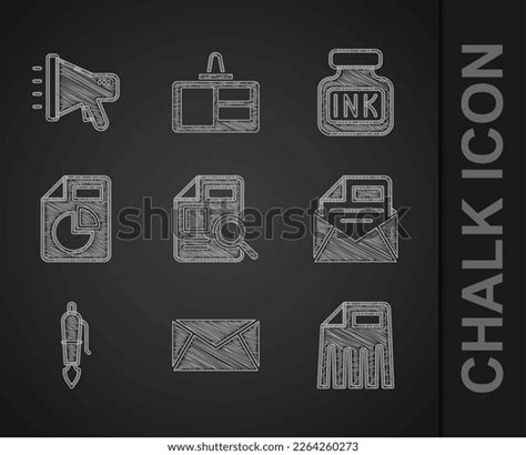 Set Document Graph Chart Mail Email Stock Vector Royalty Free 2264260273 Shutterstock