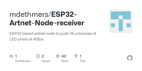 Github Mdethmersesp32 Artnet Node Receiver Esp32 Based Artnet Node