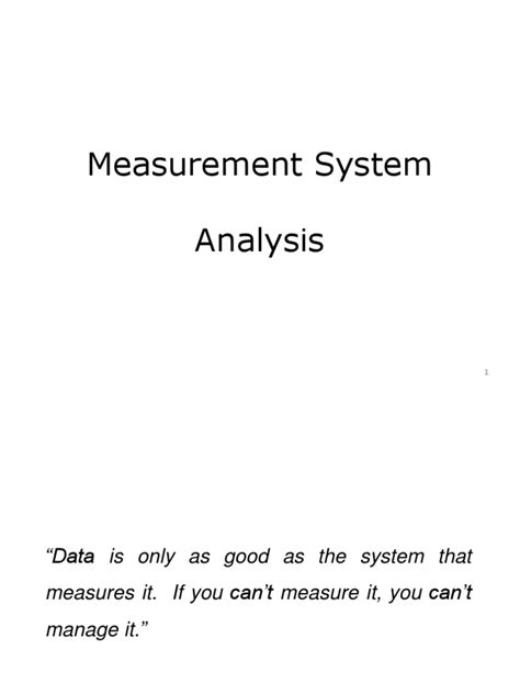 Measurement System Analysis Pdf Variance Accuracy And Precision