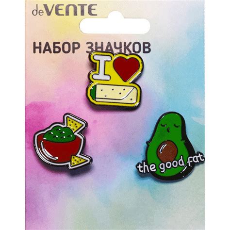 Набор значков "deVENTE. Avocado / Металлические значки / Значки / Брошь ...