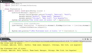 How To Flatten A List Of Lists In Java