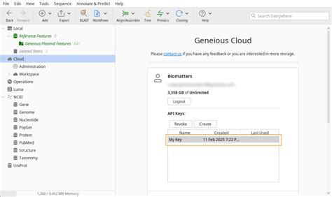 managing api keys geneious