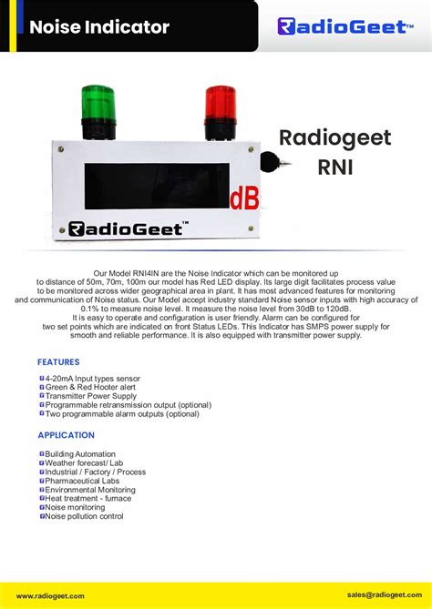 Noise Indicator Radiogeet