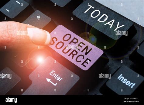 Handwriting Text Open Source Word For Denoting Software Which Original Source Code Freely