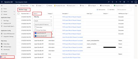 review dataverse healthcare api logs microsoft cloud for healthcare