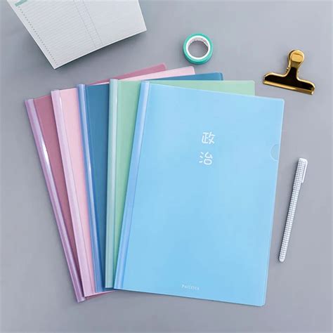 Прозрачная Сумка для документов Обложка для отчета корешок милый цвет А4 папка для файлов