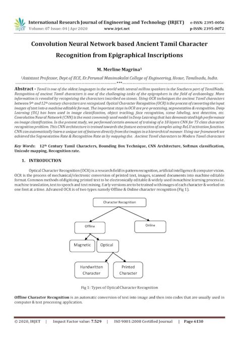 Pdf Convolution Neural Network Based Ancient Tamil Character
