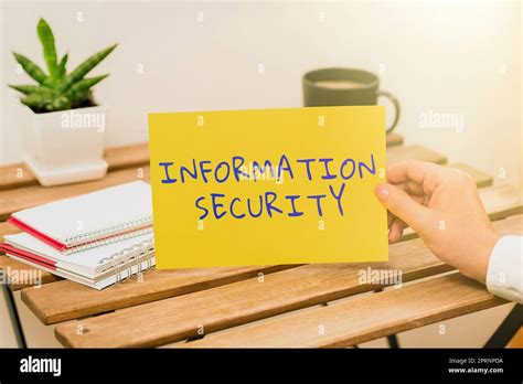 Writing Displaying Text Information Security Concept Meaning Infosec Preventing Unauthorized