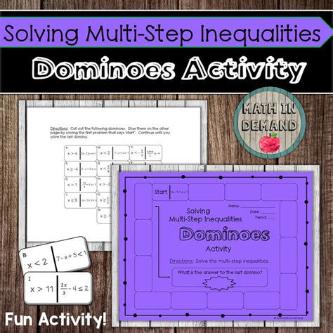 Multi Step Inequalities Math In Demand