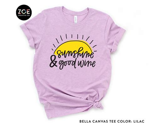 Sunshine And Good Wine Tshirt Cute Wine Shirts Shirts With Wine