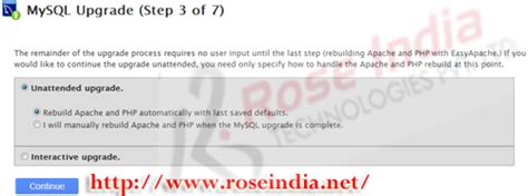 CPanel Upgrade MySQL To