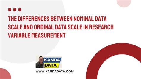 the differences between nominal data scale and ordinal data scale in