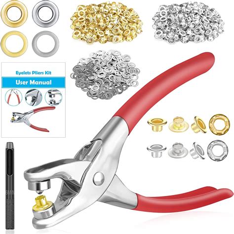Amazonde 802 Teiliges Ösenzangen Set 14 Zoll 6 Mm Ösen Werkzeugset Mit 800 Metallösen Mit