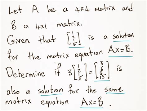 Solved is a solution о Let A be a 4x4 Matrix and B a 4xl Chegg com