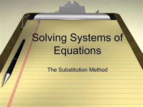 PPT Solving Systems Of Equations PowerPoint Presentation Free Download ID