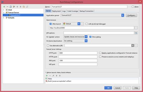 Java Unable To Start Tomcat Server In Intellij Idea Stack Overflow