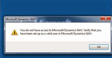 NAV NAV R You Do Not Have Access To Microsoft Dynamics NAV Create User From SQL