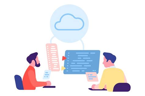 Programmers Coding Cloud Computing Software Digital Service