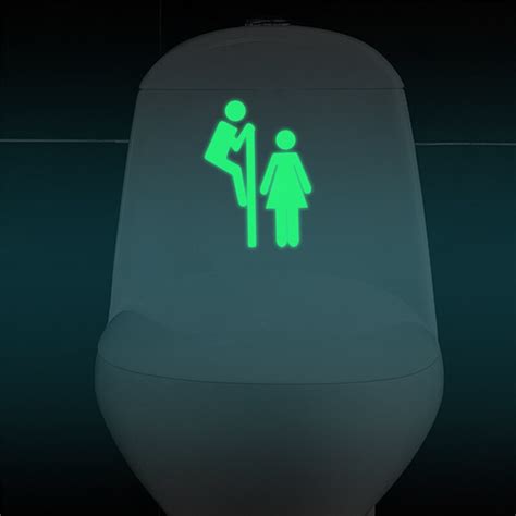 Lichtgevende Wc Sticker Wc Muursticker Waterdichte Grandado