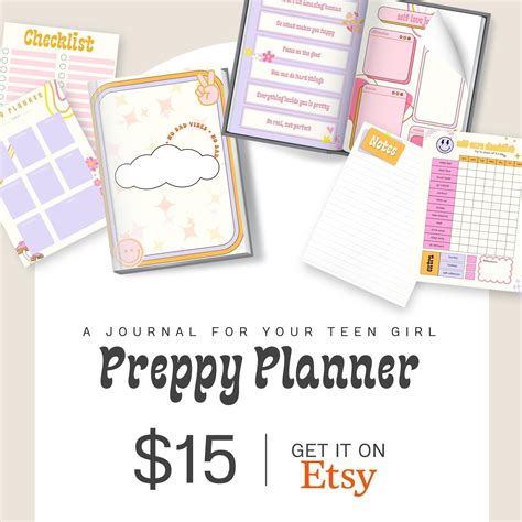 Preppy Planner A Journal Planner For Teen Girls Etsy