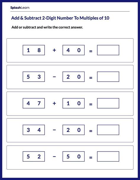 Subtraction Worksheets For 3rd Graders Online SplashLearn