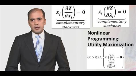 Nonlinear Programming Utility Maximization Kuhn Tucker Conditions