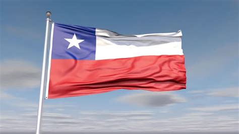 chile flag animation with sky and cloud backgrounds motion graphics ft